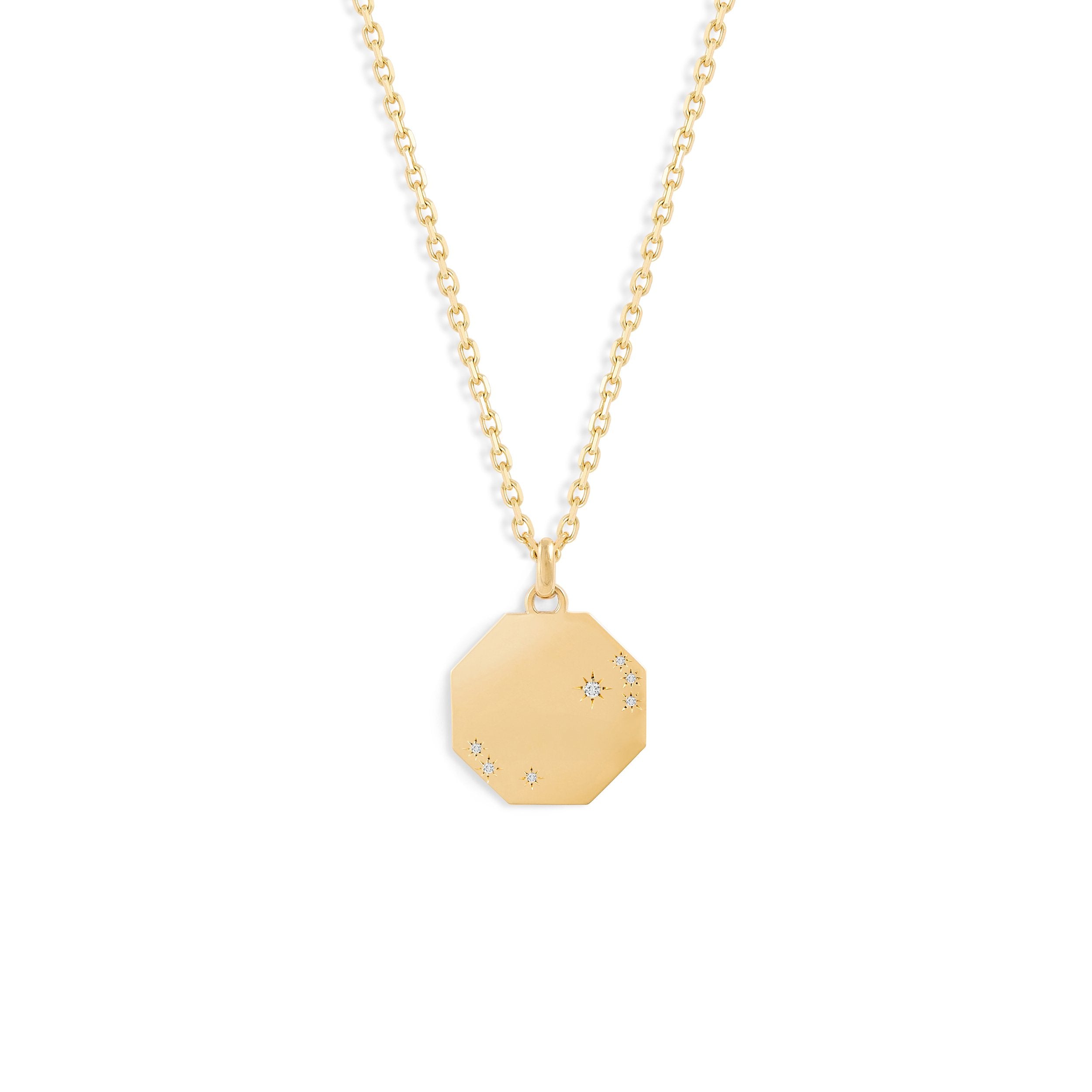 Médaille Constellations - Or 18 carats et diamants - Poinçon 22